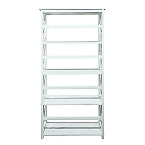 Casual Home Montego Bookcase, 5-Shelf, White,324-51