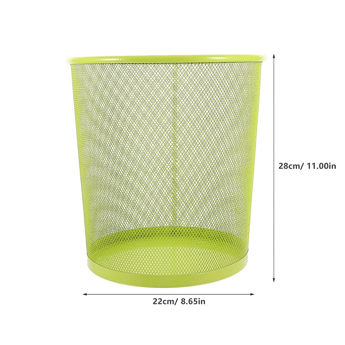 MAGICLULU Mesh Waste Basket Round Trash Can Open Top Wastebasket Recycling Bins Garbage Waste Basket Metal Trash Bin for Home Office Workspace Green