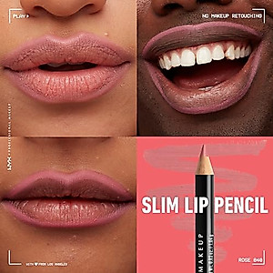 NYX PROFESSIONAL MAKEUP Slim Lip Pencil, Long-Lasting Creamy Lip Liner - Rose