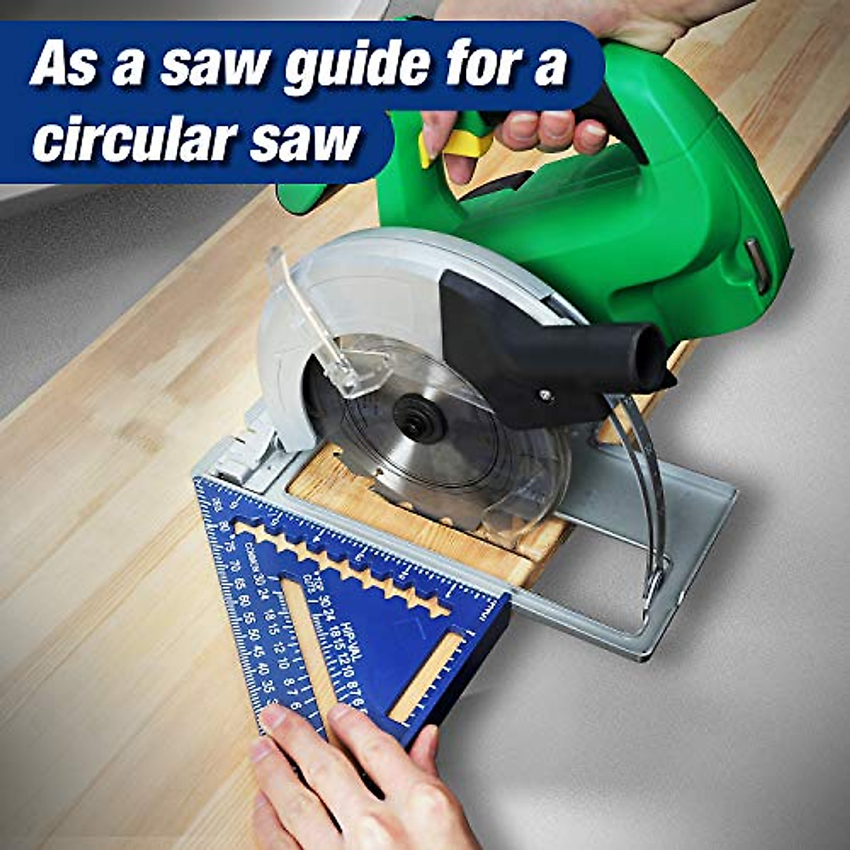 WORKPRO Aluminum Alloy Carpenter Square and Zinc-Alloy Square Ruler Set - 7 in. Rafter Layout Tool and 12 in. Combination Square Combo