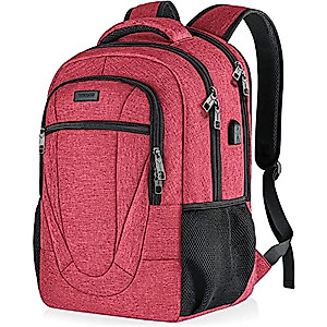 BIKROD Backpack for Women and Men, Extra Large School Backpacks for Teens, Water Resistant Back Pack with USB Charging Port Fits 17 Inch Laptop, Business Anti Theft Durable Computer Bag Gifts