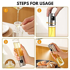 ZENG Oil Sprayer for Cooking, Glass Oil Sprayer for Cooking, Olive Oil Spray Mister, Olive Oil Spray for Salad, BBQ, Kitchen Baking
