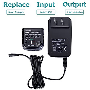 20 Volt LithiumIon Battery Charger LCS1620 for Black & Decker for Porter Cable for STANLEYBattery 14.4V 18V 20 Volt Batteries LBXR20 LBXR20-OPE LB20 LBX20 LBXR16 US Plug laipuduo