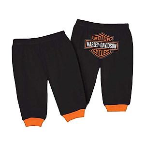 Harley-Davidson Baby Boys' Interlock Bar & Shield Pants, Black 4050601 (6/9M)