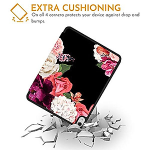 Hepix iPad Air 5th Generation 2022 Pink Purple Flower iPad 10.9 inch Air 4th Generation Case with Pencil Holder 2020, Floral iPad Air 5 Cover for Women, Auto Sleep Wake for A2072 A2316 A2324 A2325