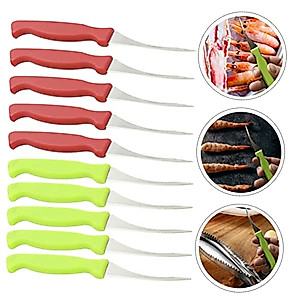Zerodeko 10pcs Shrimp Cutter Cleaning Tools Plastic Cleaner Seafood Deveiner Prawn Shrimp Line Knife Shrimp Cleaner Shrimp Shell Peeler Shrimp Line Remover Shrimp Removal Peel Pp Plastic