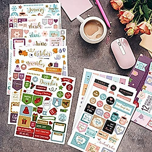 Aesthetic Monthly Planner Stickers - 1100+ Beautiful Design Accessories Enhance and Simplify Your Planner, Journal and Calendar