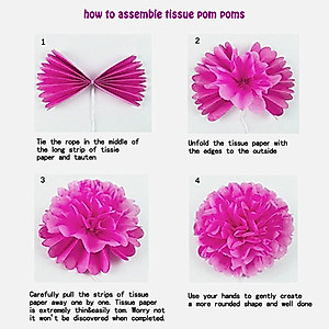 Hanging Party Decorations Set Tissue Paper Fan Paper Pom Poms Flowers and Honeycomb Ball for Christmas Wedding Engagement Graduation Party Decor Green Red Kit