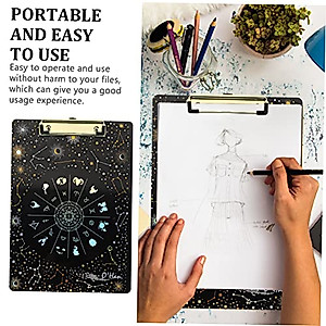 Tofficu Gold Clipboard Pattern Paper Exam Practical for with Low Fashion Clipboards Case Clip Document Portable Teacher Nurses Clipboard Storage Letter File Convenient Size Board