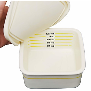 Uba Portion Control Containers Set (PORCELAIN) for Diet Meal Prep & Storage (3 Pack)