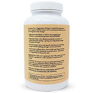 MOUNTAIN TOP Magnesium 300mg Capsules (300 Count) - Magnesium Oxide Mineral Supplement for Nutrition Support