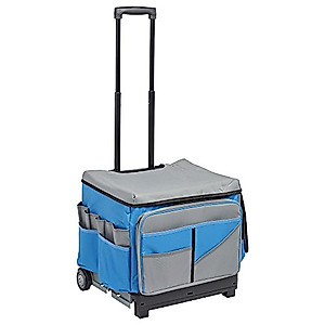 ECR4Kids - ELR-0550B-BL MemoryStor Universal Rolling Cart and Organizer Bag Set, Blue