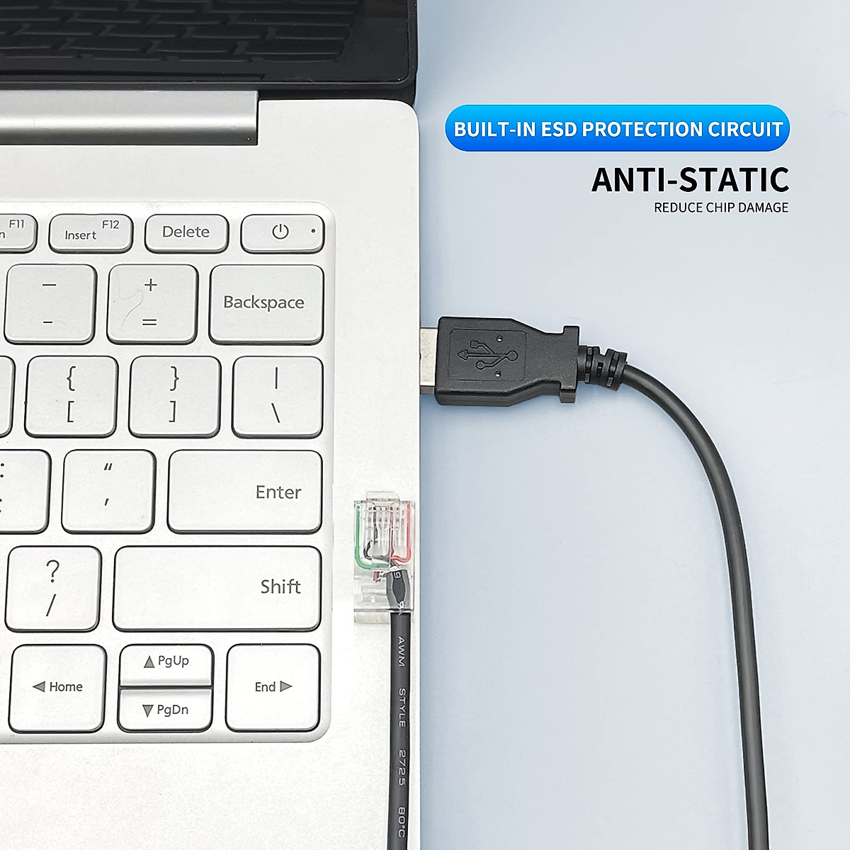 USB2.0 to RJ45 Gigabit Ethernet Network Cable for Switch, Router, Gateway, Modem with MacBook,Windows, Chromebook,Surface Pro, Linux