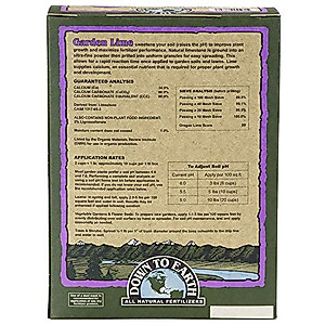 Down to Earth Organic Garden Lime Calcium Carbonate, 5lb