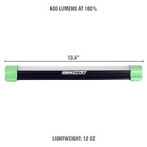 OEMTOOLS 25997 600 Lumen Lithium-ion Rechargeable LED Portable Work Light, Shop Lighting LED, LED Light Stick, Mechanic Light, Rechargeable Work Light
