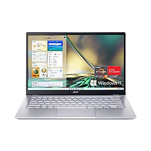 Acer Swift 3 SF314-44-R3ZM Laptop | 14" Full HD IPS | 100% sRGB | AMD Ryzen 5 5625U Hexa-Core Processor | AMD Radeon Graphics | 16GB LPDDR4X | 512GB SSD | Wi-Fi 6E | Backlit Keyboard | Windows 11