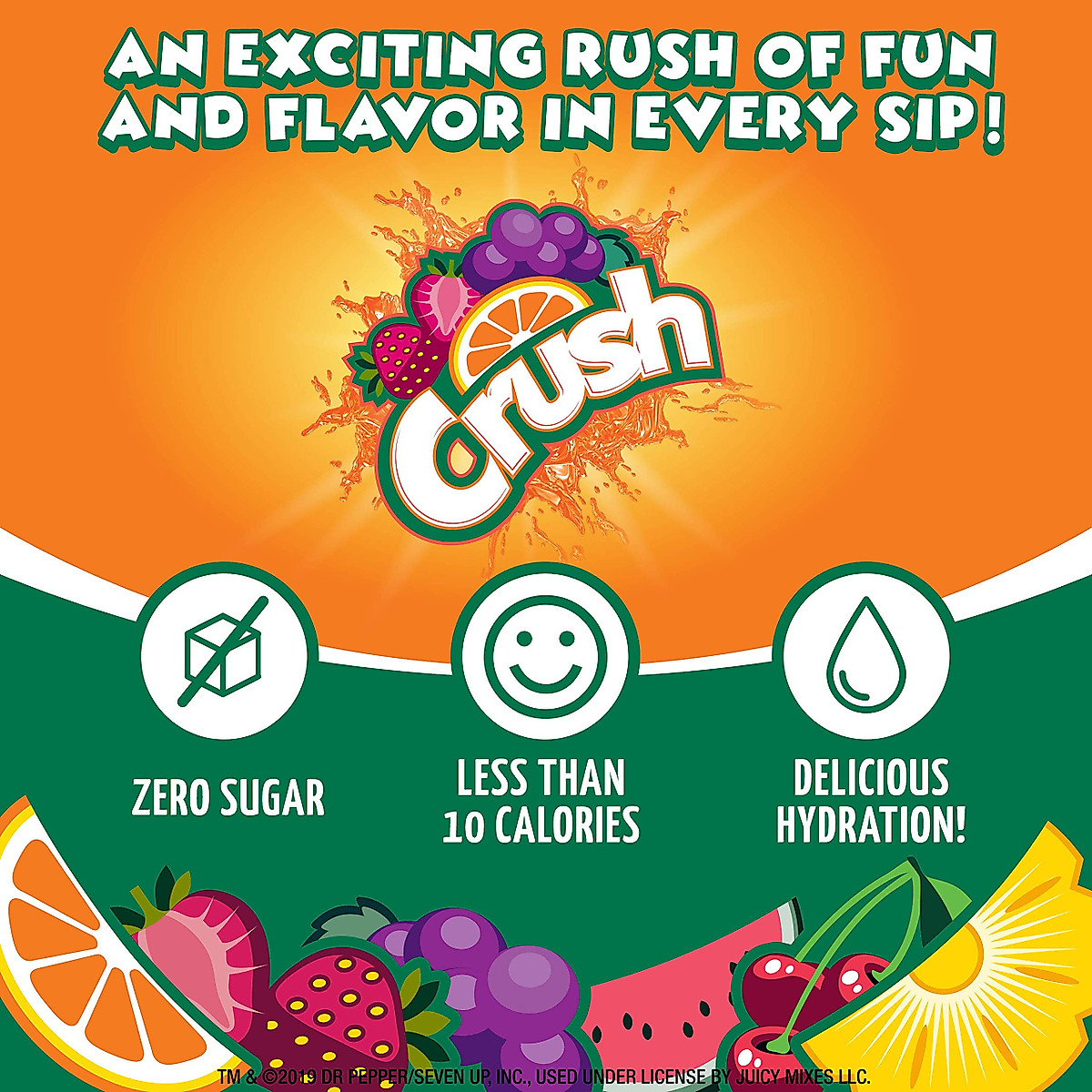 Crush- Powder Drink Mix - Sugar Free & Delicious (Classic Variety, 30 Sticks)