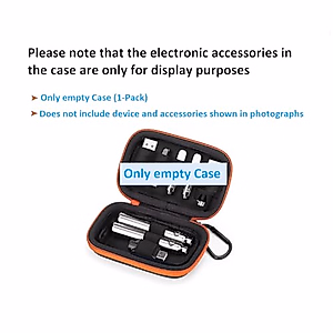 (Only Case) 510 thread charger Storage Case, Carrying Battery Bag Pen case Small Travel case, Organizer Pouch with Carabiner, for Battery pen style Pods- USB disk pen thread Battery Storage Case. Red