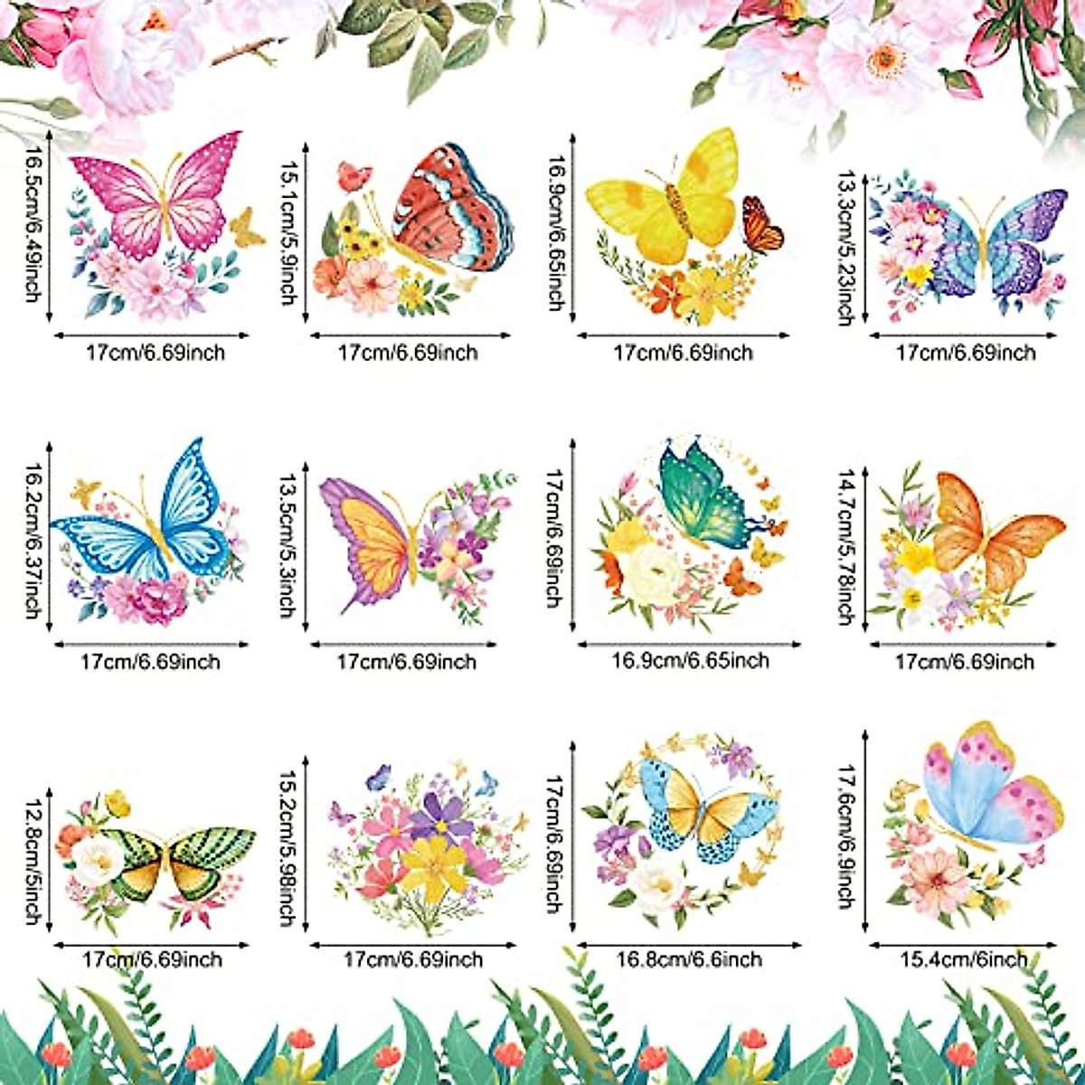 30 Pcs Butterfly Party Decorations Flowers Hanging Decorations Butterfly Hanging Ceiling Swirl for Home Baby Shower 1st birthday 1st birthday Classroom Garden