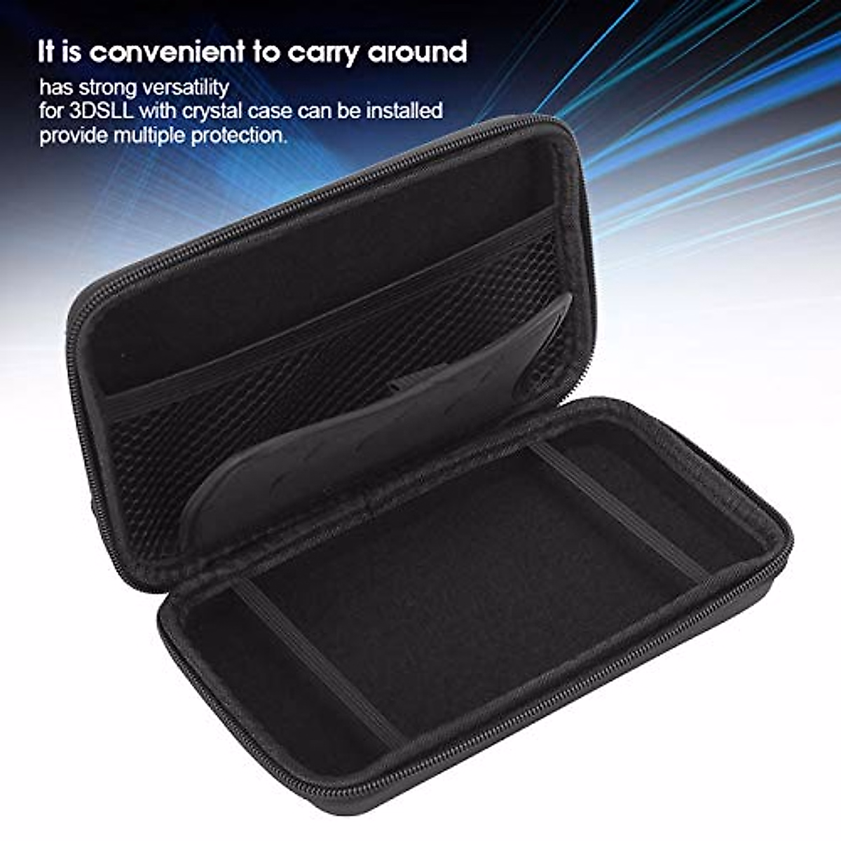 FOLOSAFENAR Hard Bag Strong Extrusion Protector Game Console Storage Bag Impact Resistant for Game Lovers for Game Players (Black)