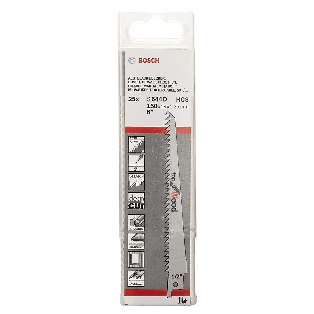 Bosch 2329850 Sabre Saw Blade, Grey