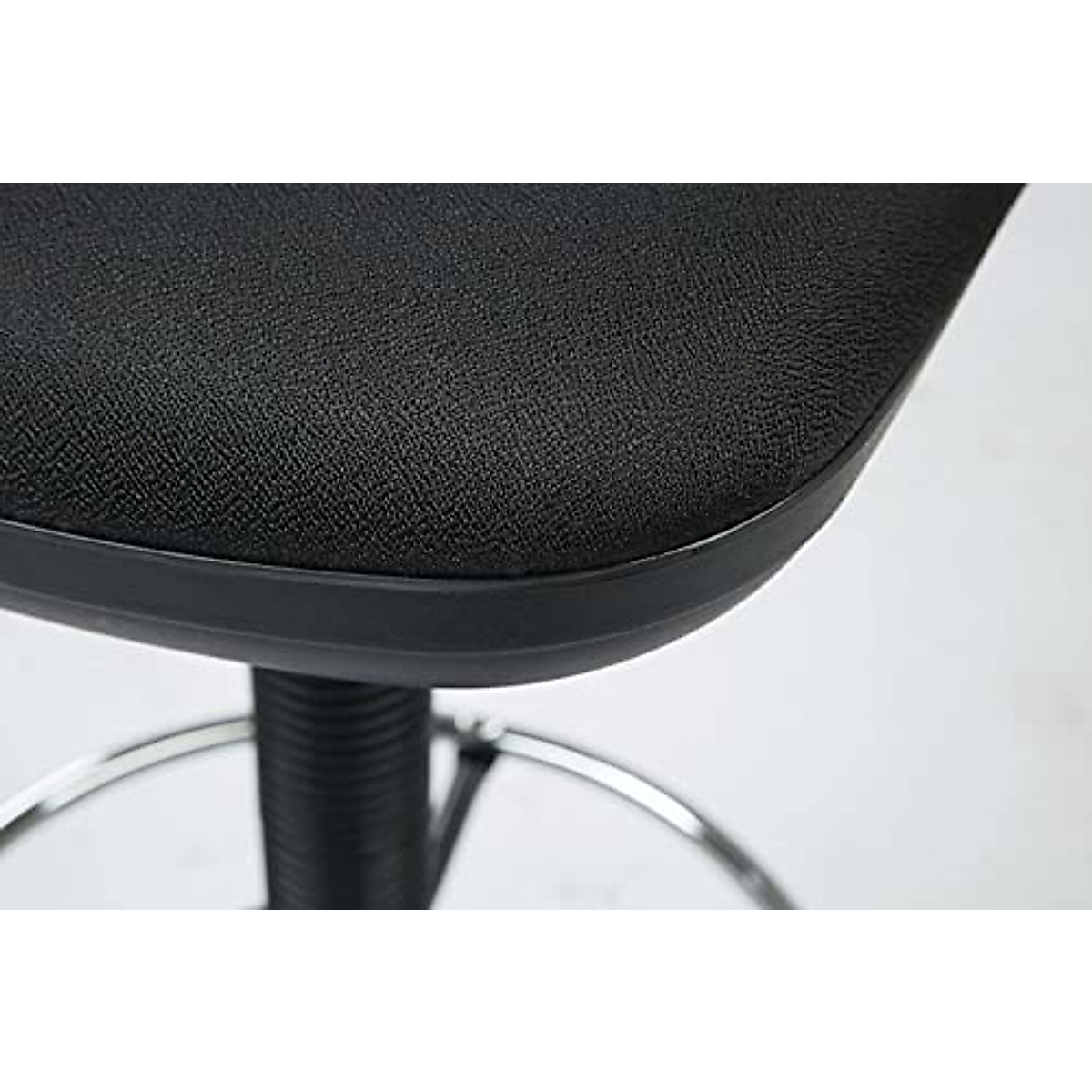 Office Star DC Series Adjustable Drafting Chair with Foot Ring and Sculptured Foam Seat, Icon Black Fabric