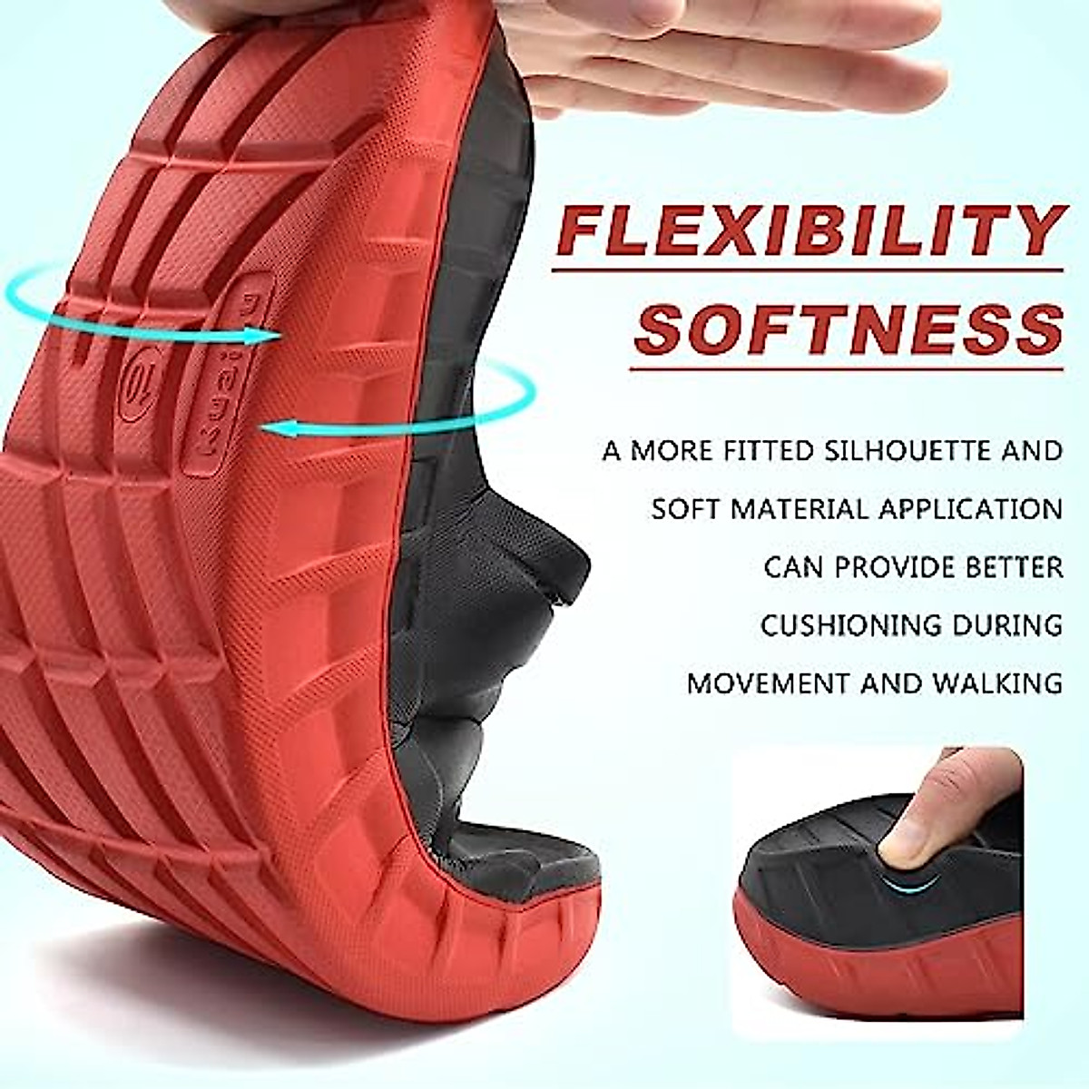 KuaiLu Mens Recovery Walking Sandals Sport Comfort Cushion Athletic Slides Orthotic Plantar Fasciitis Open Toe Slip On Wide Width Thick Foam Sandles Summer Pool Beach Slippers Black Red Size 10