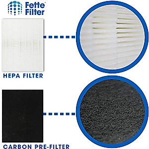 Fette Filter - 200M / AP-1512HH Premium H13 True Hepa Filter Set Compaible with Coway AP-1512HH AP1512HH AP-1512HH-FP Airmega 200M AP-1518R Airmega 200M(W) Includes 2 True Hepa Filter with 4 Activated Carbon Pre Filter Part # 3304899