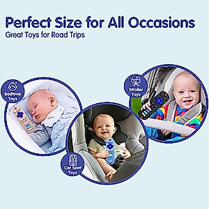 2-Pack Baby Remote Control Teether Toy for Babies 6-36 Months, Silicone Baby Teething Toys, Boys Girls Baby Teething Toys (Black + Gray)