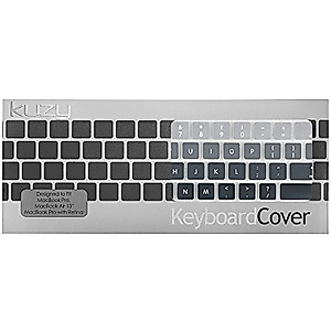 Kuzy - Gray Ombre Colors Keyboard Cover Silicone Skin for MacBook Pro 13" 15" 17" (with or w/Out Retina Display) iMac and MacBook Air 13" - Mix Grey Ombre