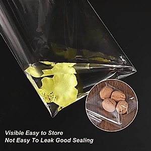 uxcell 100Pcs Clear Cello Bags, 1" x 3" Plastic Self Sealing OPP Cello Treat Bags Cello Poly Bags for Packing Cookies Candy Jewelry Gifts, Clear