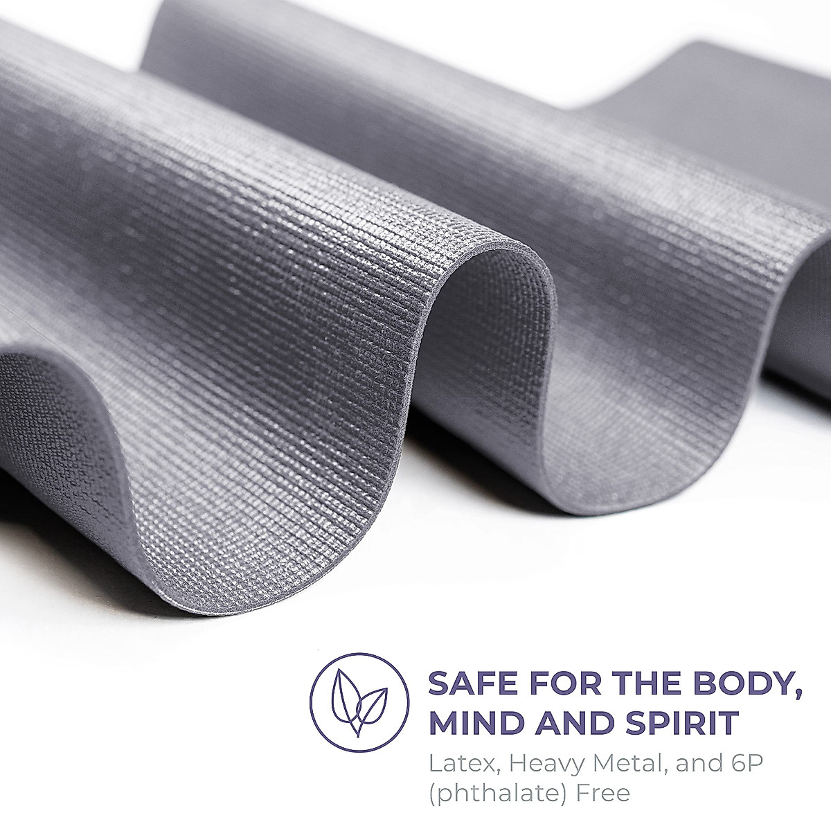 Sunshine Yoga Voyage Yoga Mat Roll, 24in x 50ft Exercise Mat, 5mm Thick Non-Slip Gym Mat for Home Workout and Fitness, Anti-Tear, Cut up to 8 Regular Yoga Mats, Gray