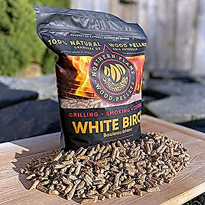 Northern Flame 100% Pure All-Natural Canadian Wood Pellets for Grilling, Smoking and BBQ (5 lb Bag) - Birch