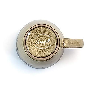 Elama CLAYHEART16 Clay Heart 16 Piece Luxurious Stoneware Dinnerware with Complete Setting for 4, 16pc, pc, Tan, Blue, Brown