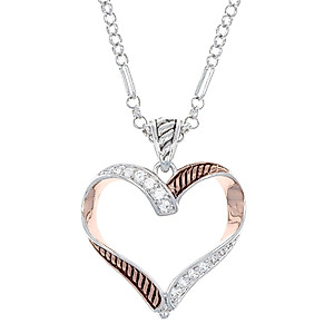 Montana Silversmiths Facets of Love Rose Gold Heart Necklace - NC3979RG