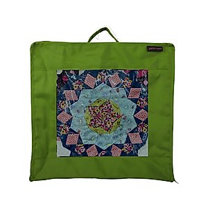 Yazzii Quilt Block Showcase Bag - Portable Storage Bag Organizer - Multipurpose Storage Organizer for Sewing Projects, Fabric Pieces, Quilt Blocks, Appliques, Stitcheries & More.-Green