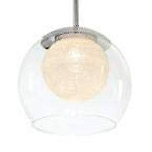 Home Decorators Collection 40-Watt Equivalence Chrome Integrated LED Mini Pendant