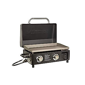 PIT BOSS PB2BSPD Sportsman Tabletop Portable Gas Griddle, 2 Burner, Black