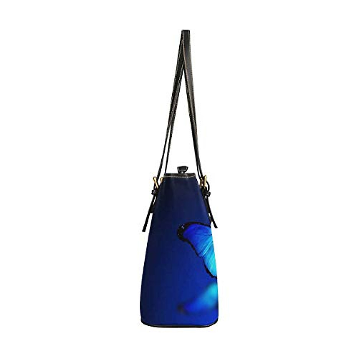 InterestPrint Morpho Blue Butterfly Women's Stylish Tote Bag Travel Shoulder Bag