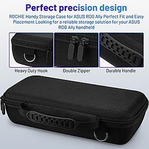 ROCHIE for ASUS ROG Ally Handheld Storage Case - EVA Drop-Proof and Scratch-Resistant Portable Box Carrying for Portable Hard Shell Gaming Carry ASUS Allys Gamings