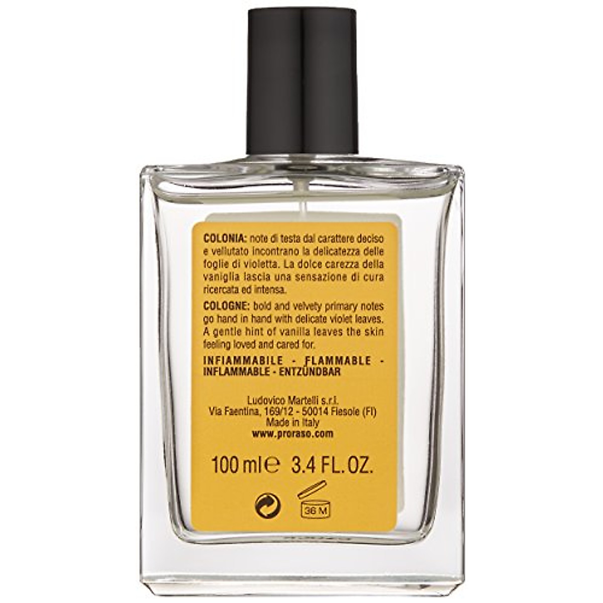 Proraso Cologne, Wood & Spice, 3.4 Fl Oz