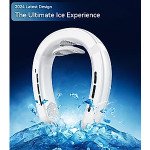 Laogio Neck Air Conditioner【2024 Innovative Design】 Portable Neck Fan with 100 Speeds Wearable Air Conditioner for Travel/Home/Outdoor.