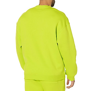 Amazon Essentials Men's Oversized-Fit Crewneck Sweatshirt (Available in Big & Tall), Lime Green, 4X-Large Big