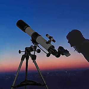 SOLOMARK Telescope, 80EQ Refractor Professional Telescope -700mm Focal Length Telescopes for Adults Astronomy, with 1.5X Barlow Lens Adapter for Photography and 13 Percent Transmission Moon Filter