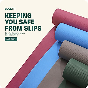 Boldfit Yoga mat for Women and Men with Cover Bag EVA Material 6mm Extra Thick Exercise mat for Workout Yoga Fitness Pilates and Meditation, Anti Tear Anti Slip For Home & Gym Use