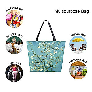 Cekell Vincent Van Gogh Canvas Art Tote Bag ， Large Women Shoulder Bag Handbag ，Shopping Tote Bag ，Reusable