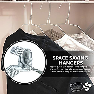 Wire Hangers in Bulk - 200 White Metal Hangers - 18 Inch Thin Standard Dry Cleaner Coated Steel