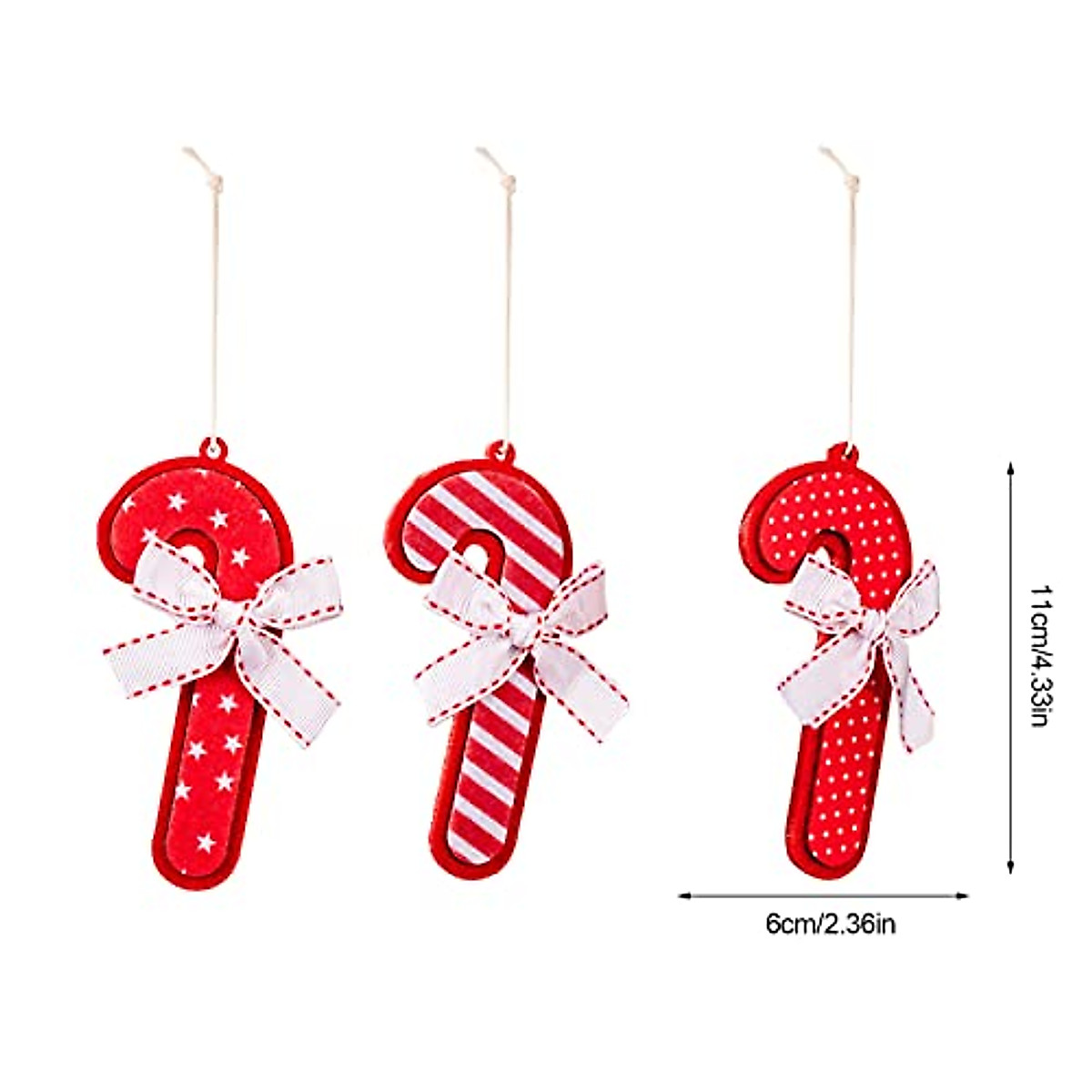 Mini Christmas Tree Decoration Kits, Red Felt Christmas Tree Ornament Kits, Christmas Tree Decoration Includes Hanging Stockings Cane Glove for Christmas Tree Decorations Wynott