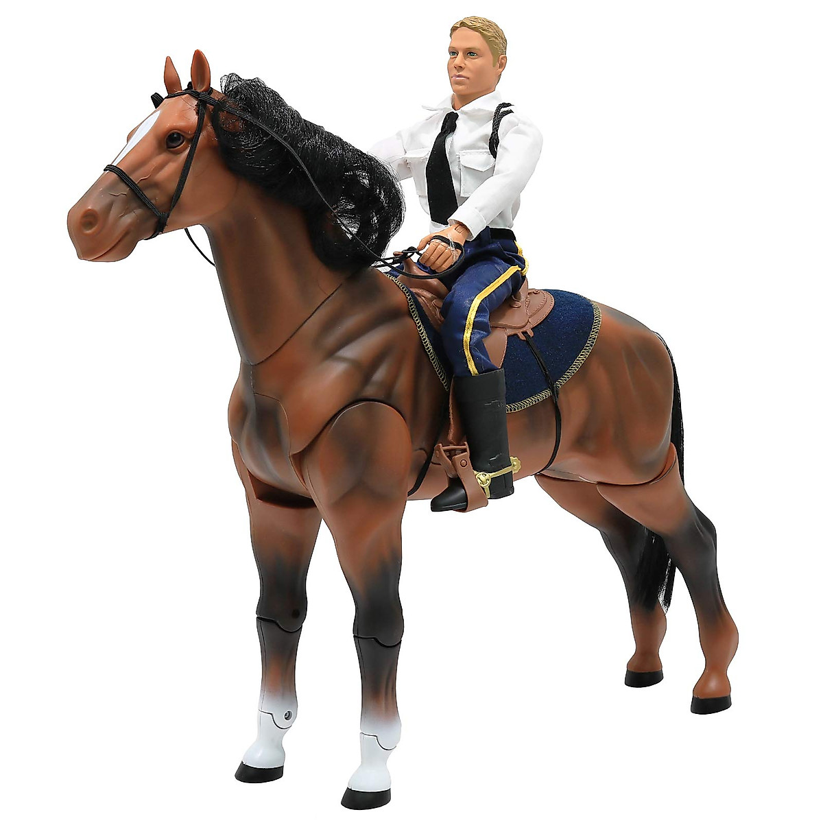 Click N' Play Police on Horse 12" Action Figure Play Set with Accessories