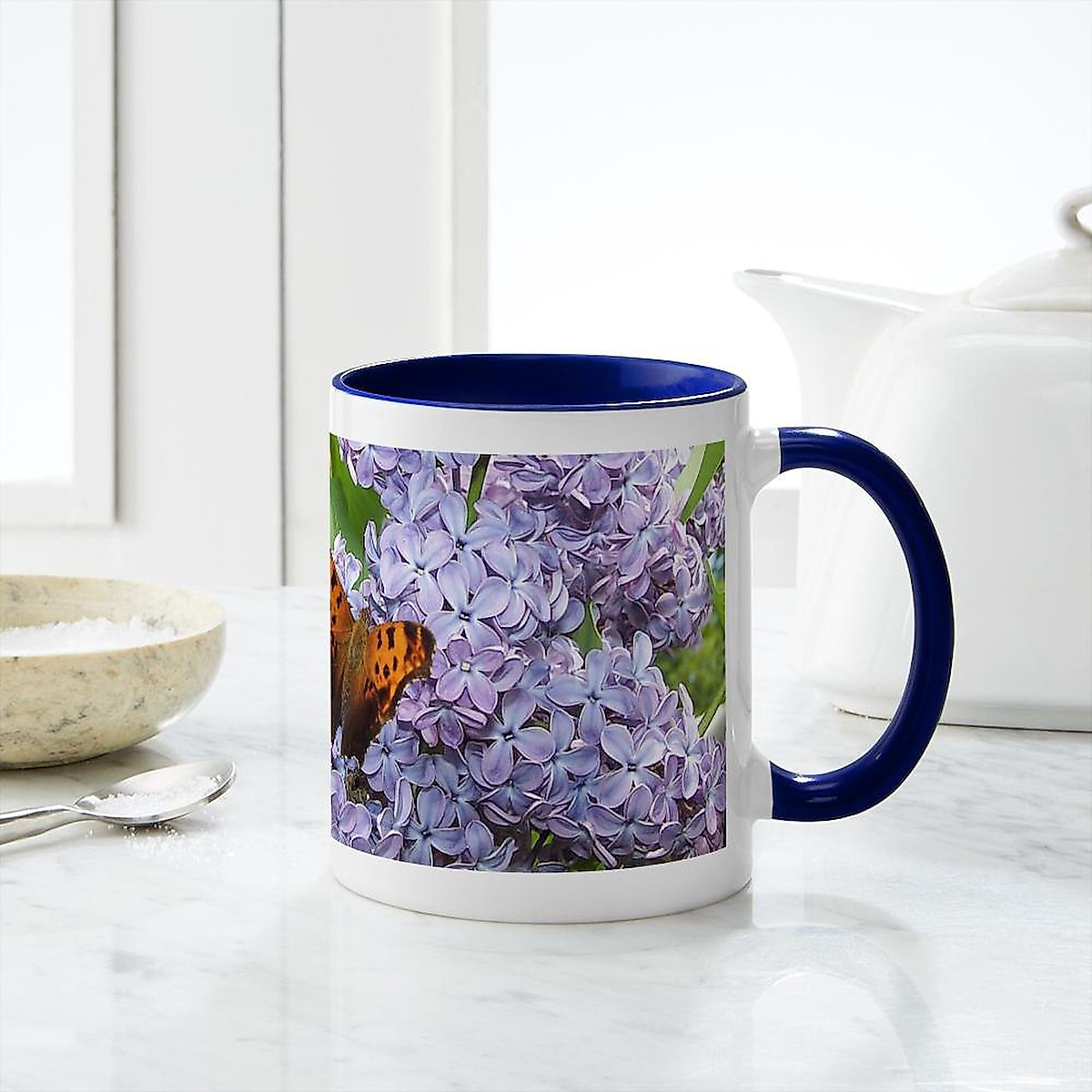 CafePress Blue Lilac Mug Ceramic Coffee Mug, Tea Cup 11 oz